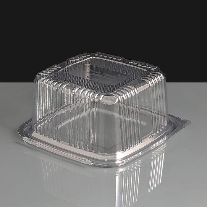 500cc Square Clear Plastic Hinged Salad Containers