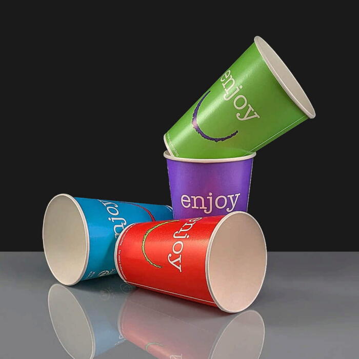 16oz Enjoy Cold Drink Paper Cup Mixed Colours