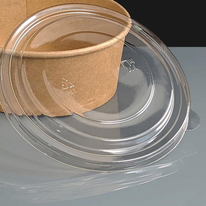 Clear Lid for Disposable Kraft Salad Bowls