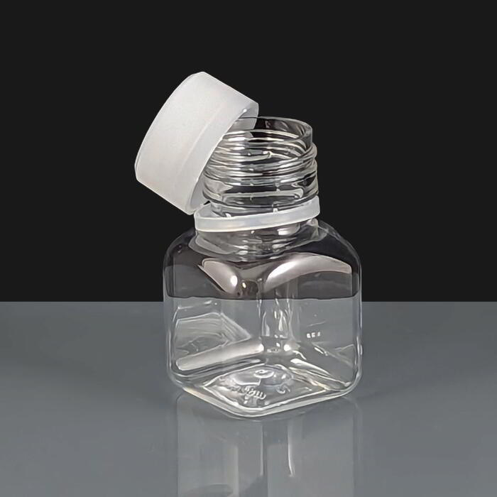 50ml Clear Plastic Juice Bottle with Cap