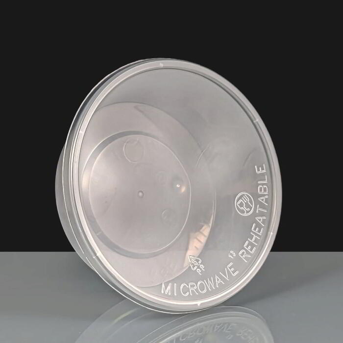 250ml Clear Round Microwavable Plastic Containers & Lid