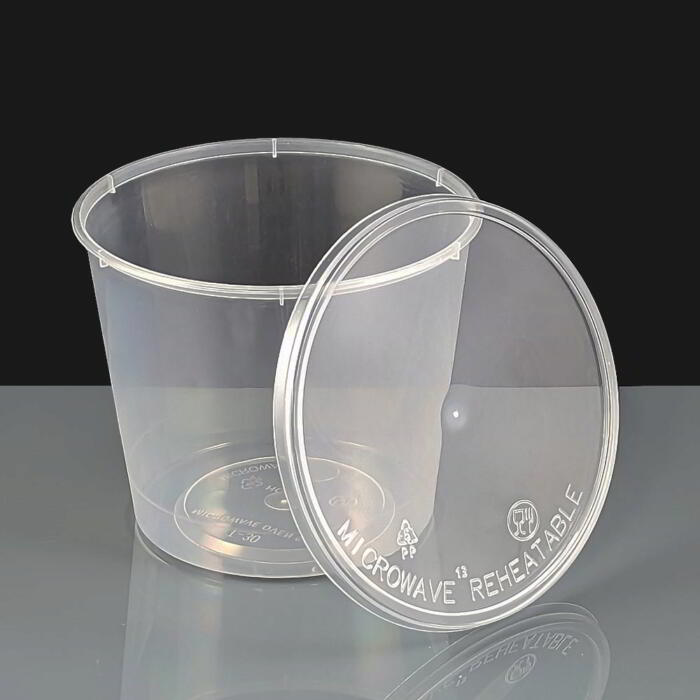 T25 Clear Round Plastic container and lid