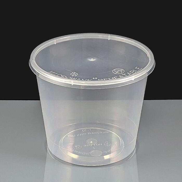 T25 Clear Round Plastic container and lid