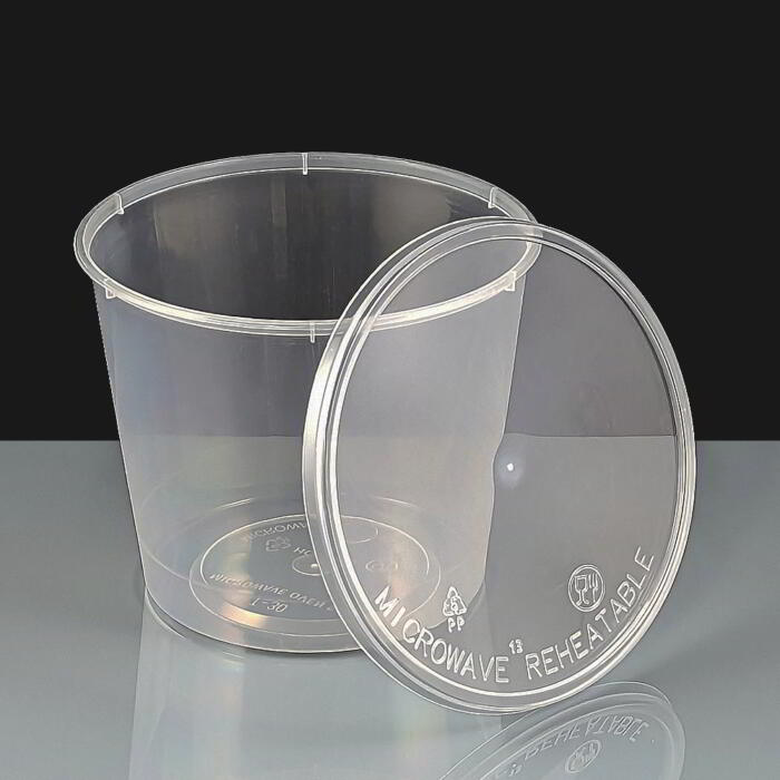 T30 Clear Round Plastic container and lid