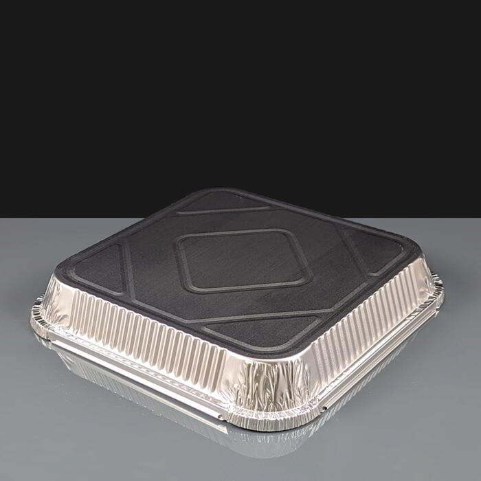 Large Square No 9 Shallow Foil Container