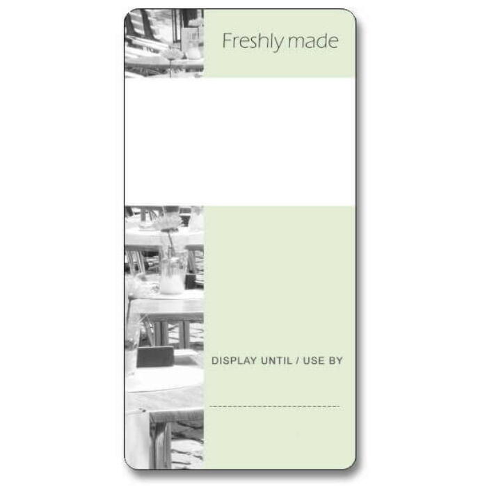 Custom Sandwich Labels - Freshly Made Cafe Green Roll of 25