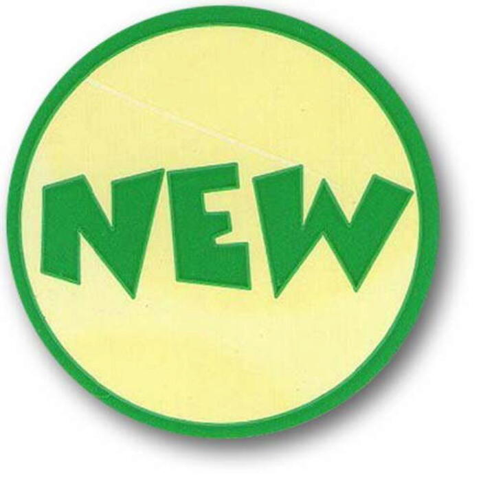 Round Cream and Green New Flash Food Label