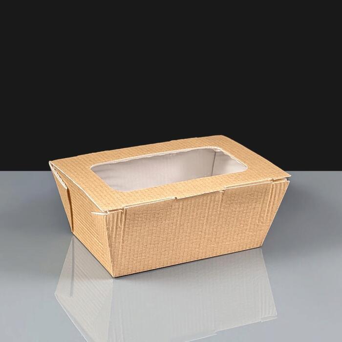 Huhtamaki Taste Food To Go Boxes | Brown Windowed | 26oz