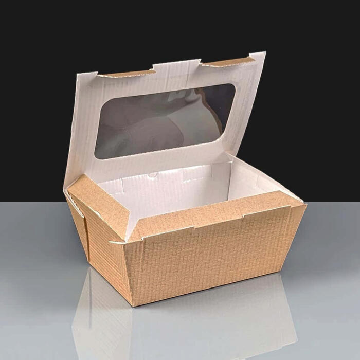 Huhtamaki Taste Food To Go Boxes | Brown Windowed | 26oz