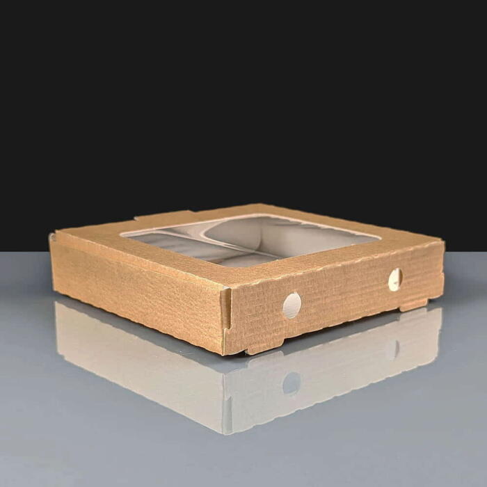 6 Inch Quarter Pizza Box with Window | Cater 4 You