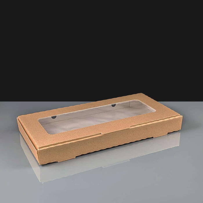 12 x 6 Inch Half Pizza Box with Window | Cater 4 You