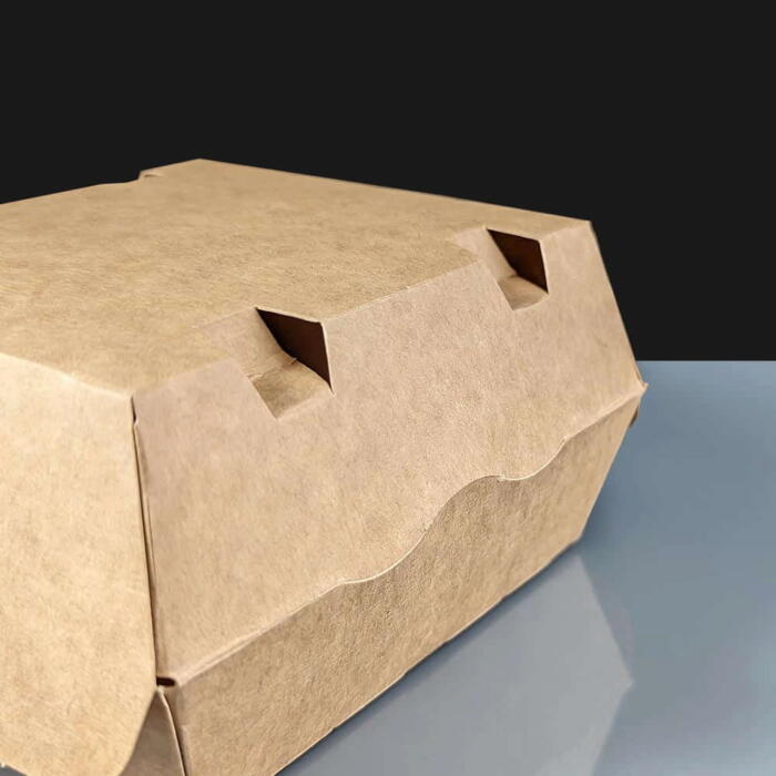 Kraft Burger Box (Clamshell) | Standard 4oz | Buy On-Line