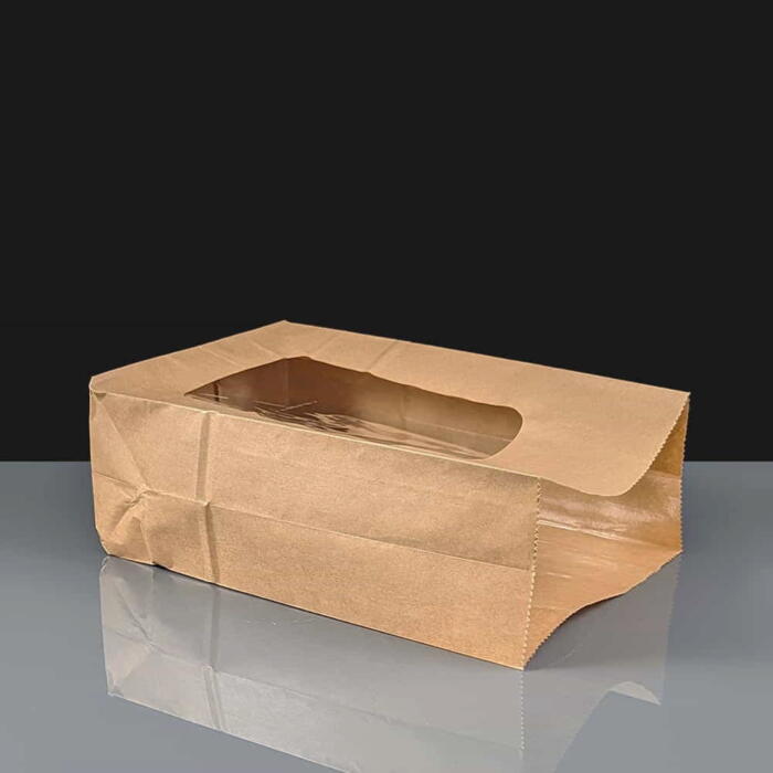 Brown Deli Windowed Deli Paper Grab Bag