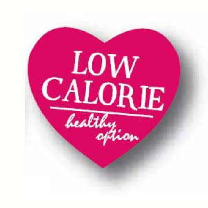 Low Calorie Healthy Option Pink Heart Food Packaging Label