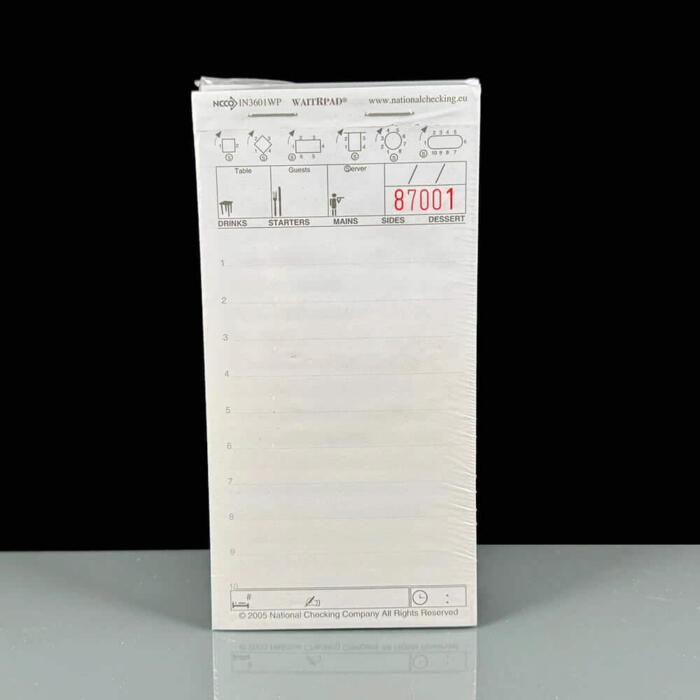 Restaurant WaitRpad Food Order Pad - 1 Part White
