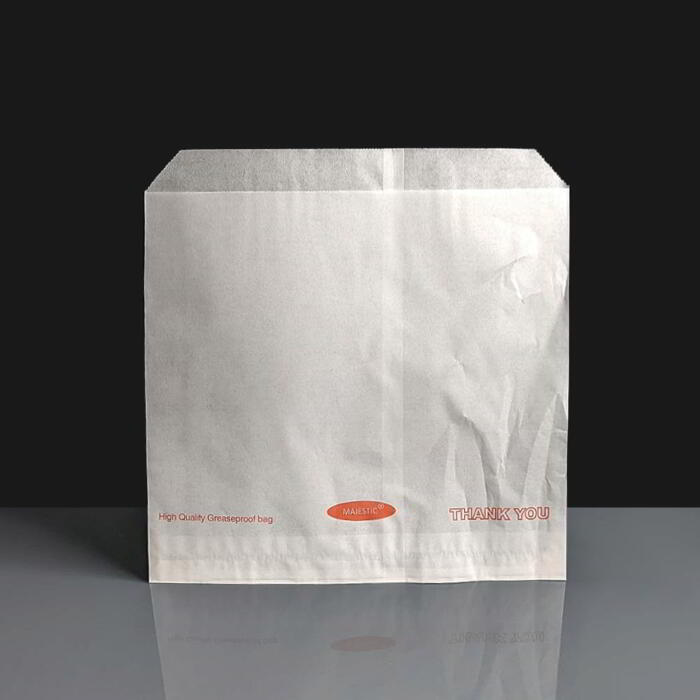 White Grease Resistant Paper Bags | 215 x 215mm