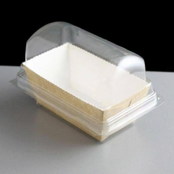 Clear Plastic Hinged Container for Small Bake and Take