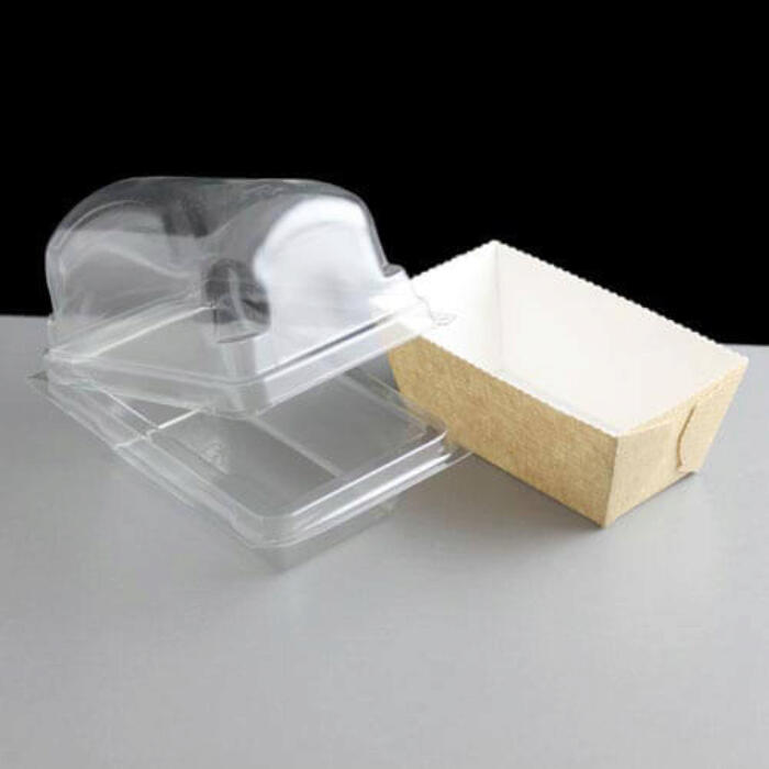 Clear Plastic Hinged Container for Small Bake and Take