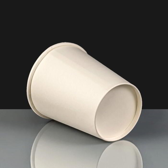 White 8oz Plain Paper Coffee Hot Drink Cups