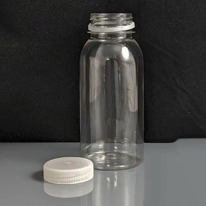 250ml Clear PET Plastic Juice Bottle with Cap