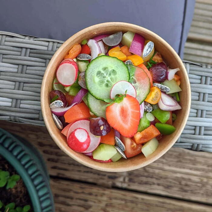 500cc Round Kraft Salad Bowl | Optional Lids