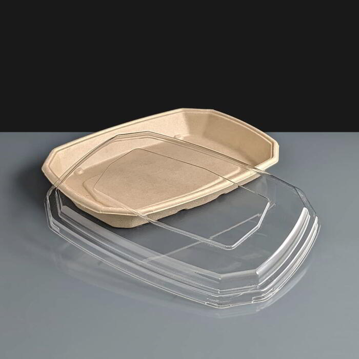 Natural BioCane Octagonal Tray & Lid 670ml
