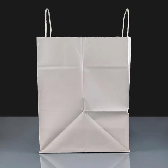 Twisted Handle White Paper Bag