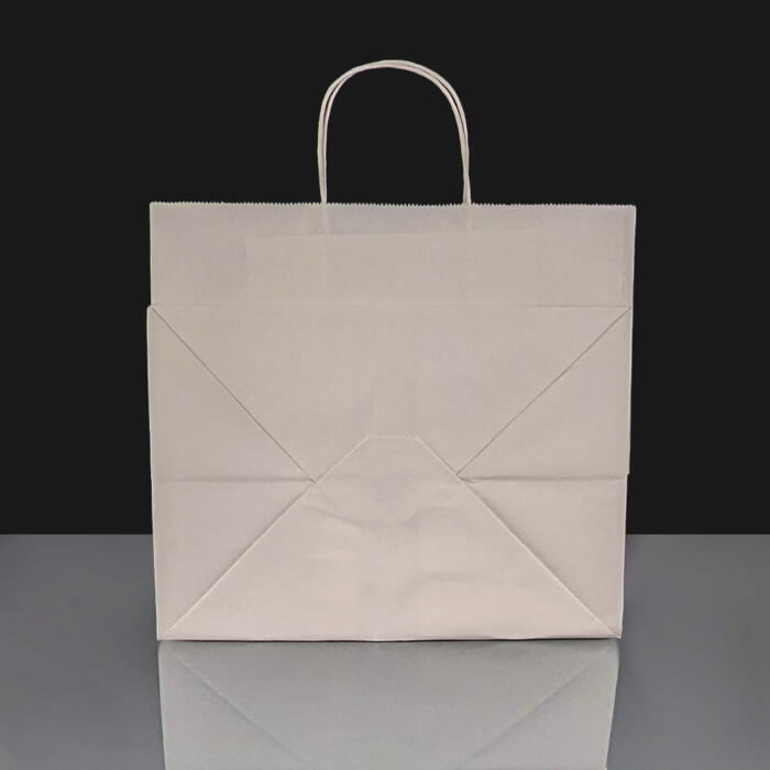 Twisted Handle White Paper Bag