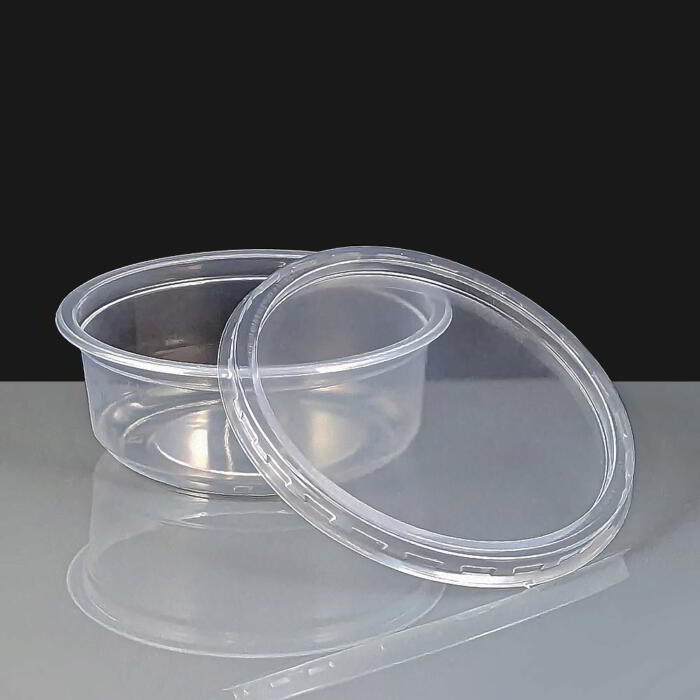 250ml Clear Microwavable Deli Pot and Lid