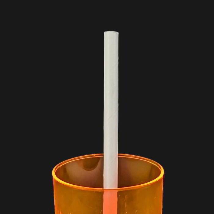 Compostable White Paper Straws | 200mm x 8mm