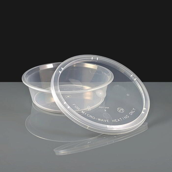 T1100 Clear Round Plastic Take Away Container and Lid