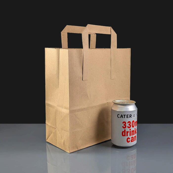 Medium Brown Paper Bags with Handles | Cater 4 You