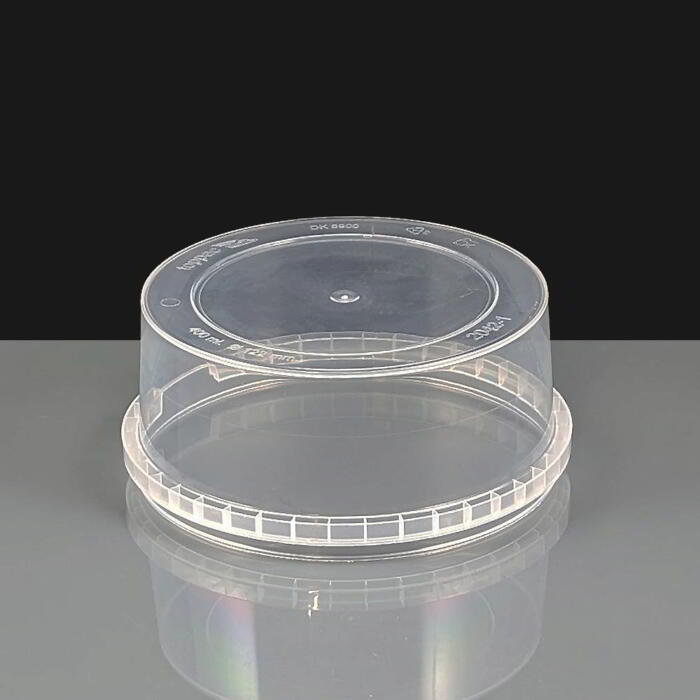 400ml Clear Leakproof Tamper Evident Pot with Lid