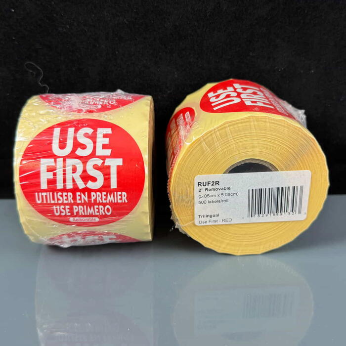 Round Red Use First Printed Food Packaging Labels