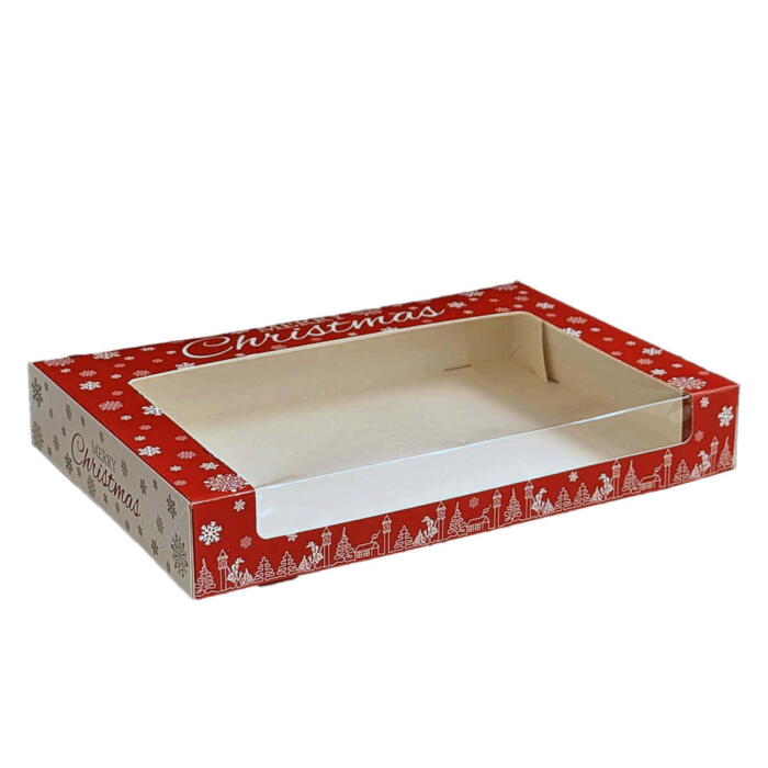 Premium Christmas Snowflake Flat Mince Pie Box