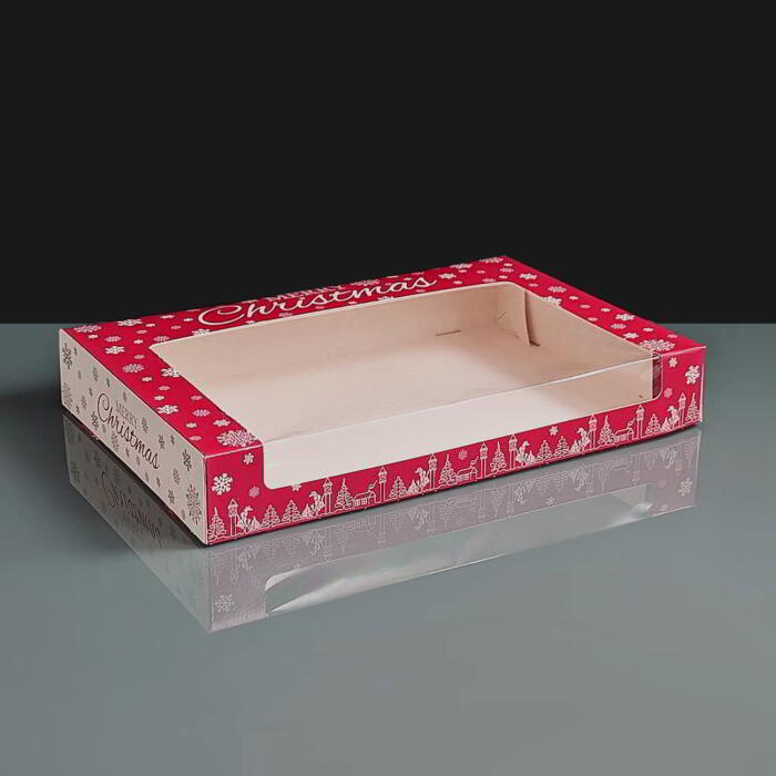 Premium Christmas Snowflake Flat Mince Pie Box