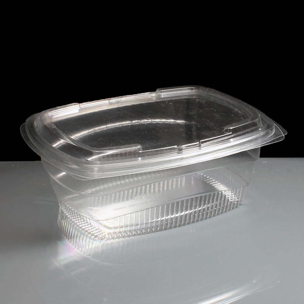 Anson Fresco 1000cc Clear Plastic Hinged Salad Containers