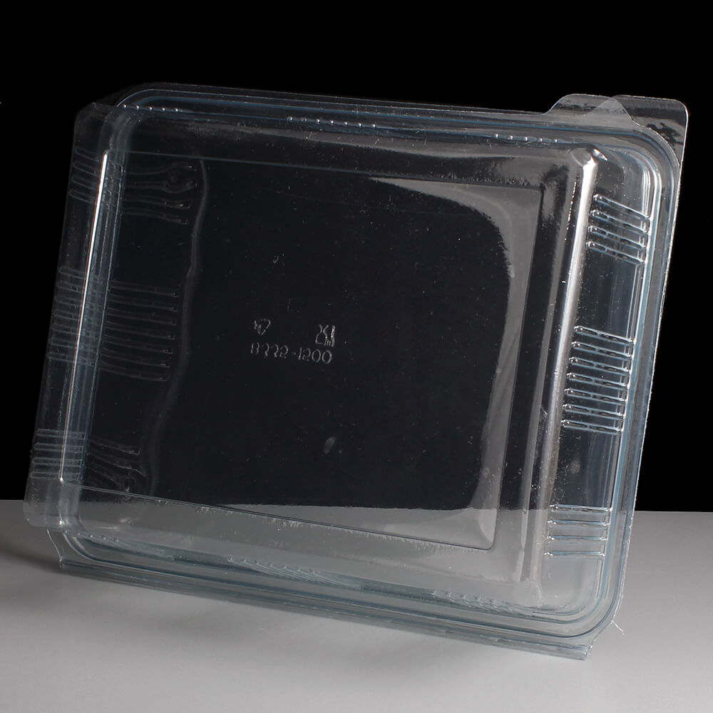 Crystal 1500cc Clear Hinged Salad Container