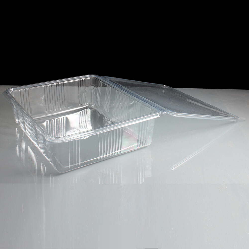 Crystal 2000cc Clear Hinged Salad Container
