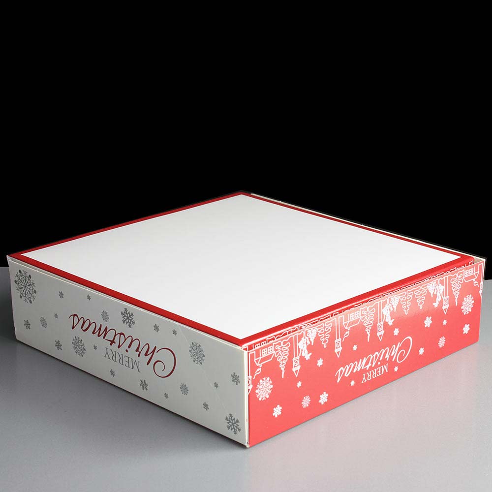 Premium Christmas Snowflake Square Mince Pie Boxes