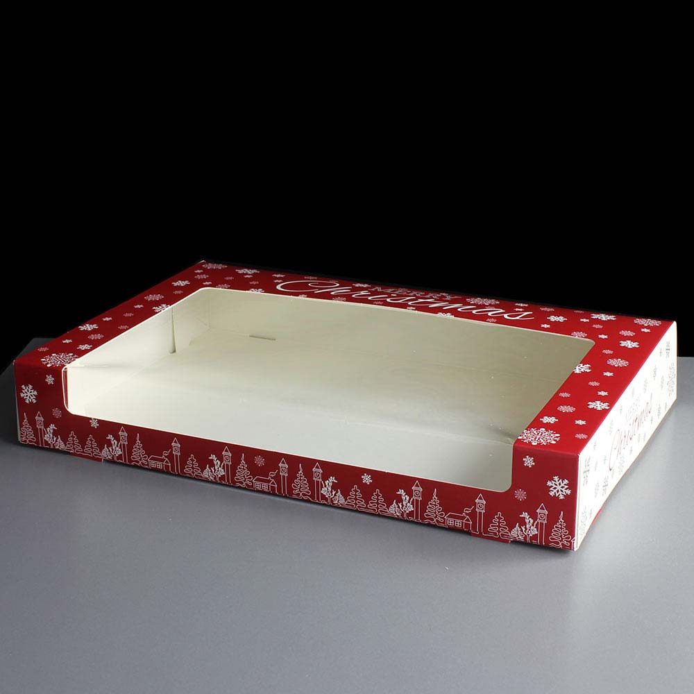 Premium Christmas Snowflake Flat Mince Pie Box