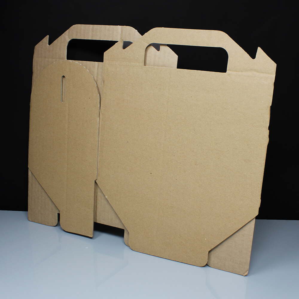 Small Corrugated Card Carry Box / Handled Lunch Box