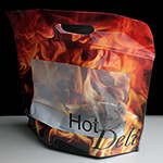 Large Hot Deli Chicken Zip Lock Bags Clear Window