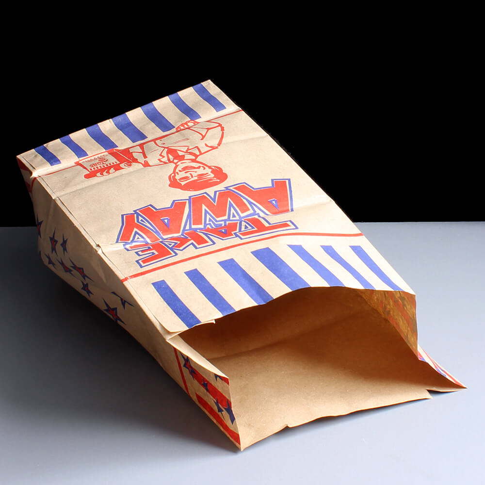 Small Brown Kraft Paper Take Away Bags