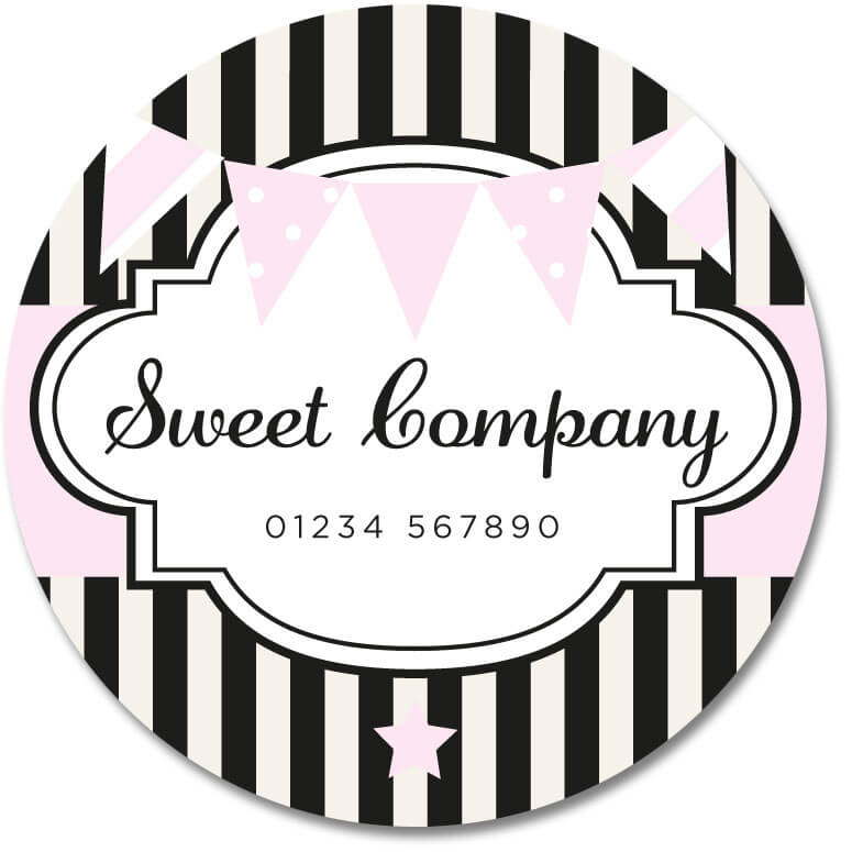 Custom Sweet Company Round 3 Label