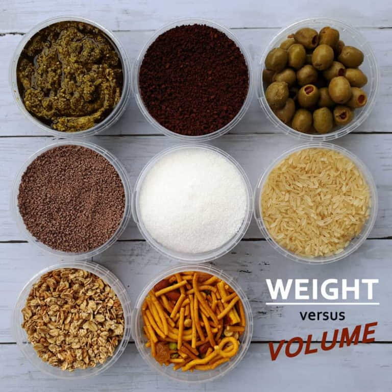 Calculating Food Volume to Weight